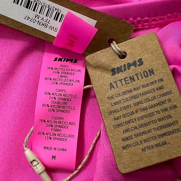 SKIMS | Swim | Skims Swim Cheeky Tanga Bottoms Taffy Womens Medium ...